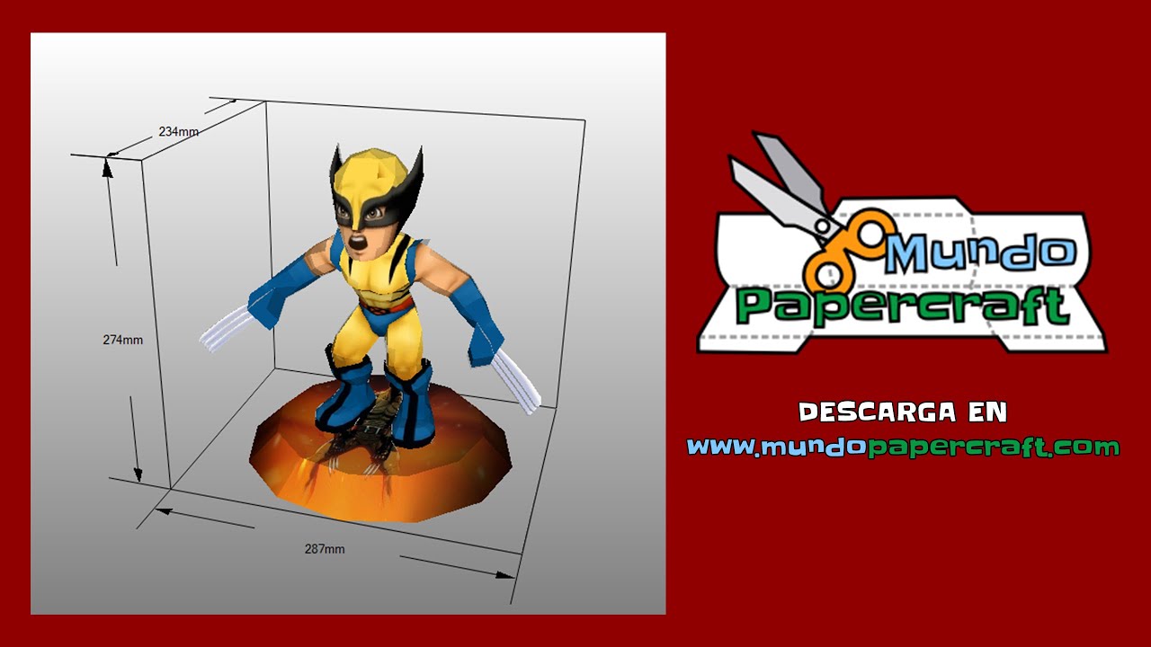 Wolverine de papercraft - YouTube