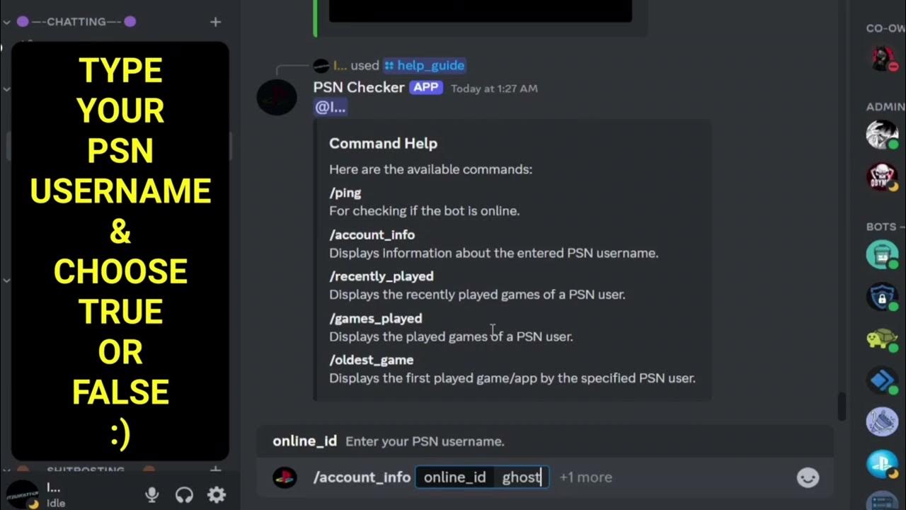 Psn checker ( Discord bot ) - YouTube