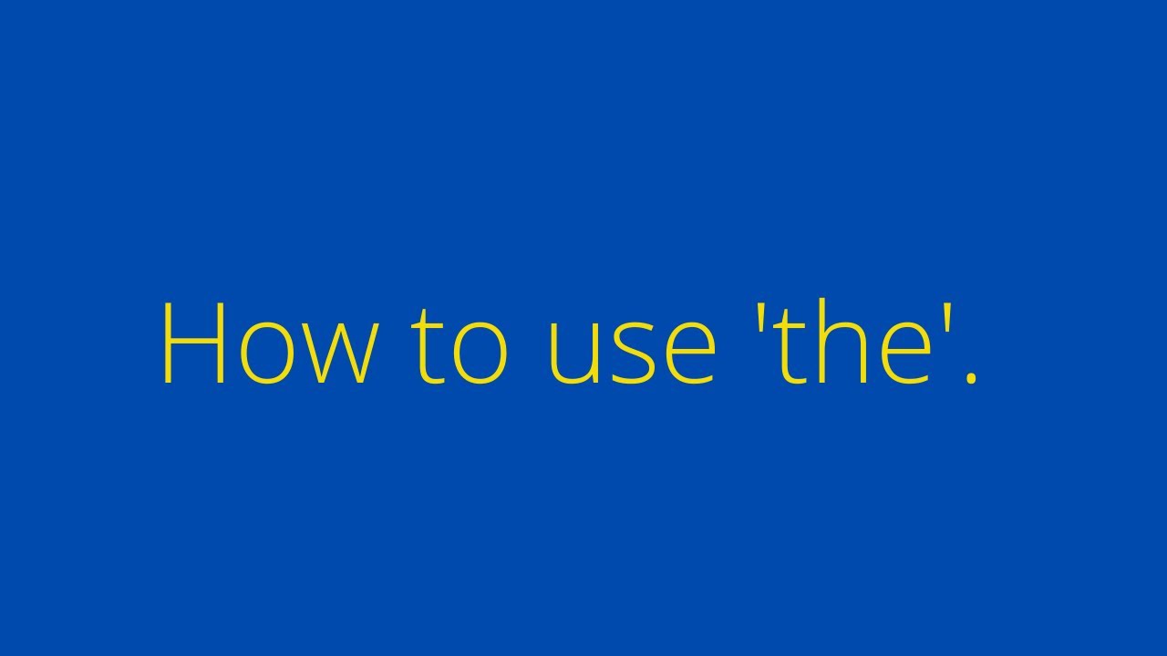 The Is Used At Specific Time YouTube the-is-used-at-specific-time-youtube