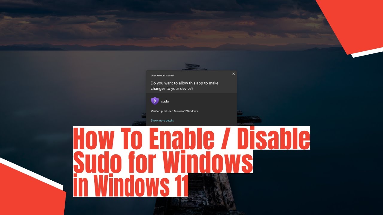 How To Enable / Disable Sudo for Windows in Windows 11 - YouTube