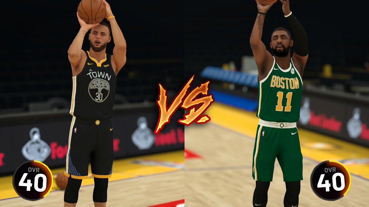 40 OVR Kyrie Irving vs 40 OVR Steph Curry in a 3 Point Contest NBA 2K19 ...