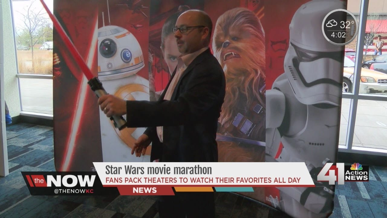 Fans wait for latest Star Wars - YouTube