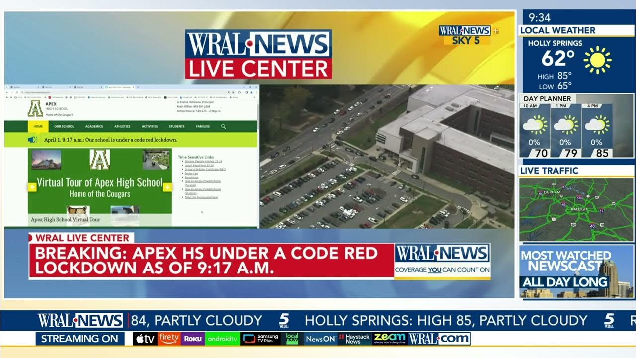 Code red lockdown in place at Apex High School due to potential threat ...