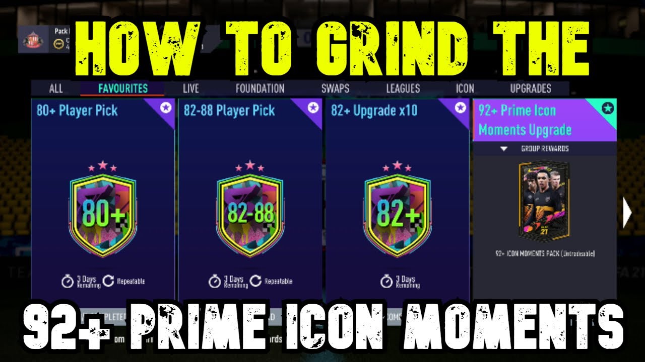 How To Grind The 92+ Prime Icon Moments Upgrade SBC In #FIFA21 Ultimate ...