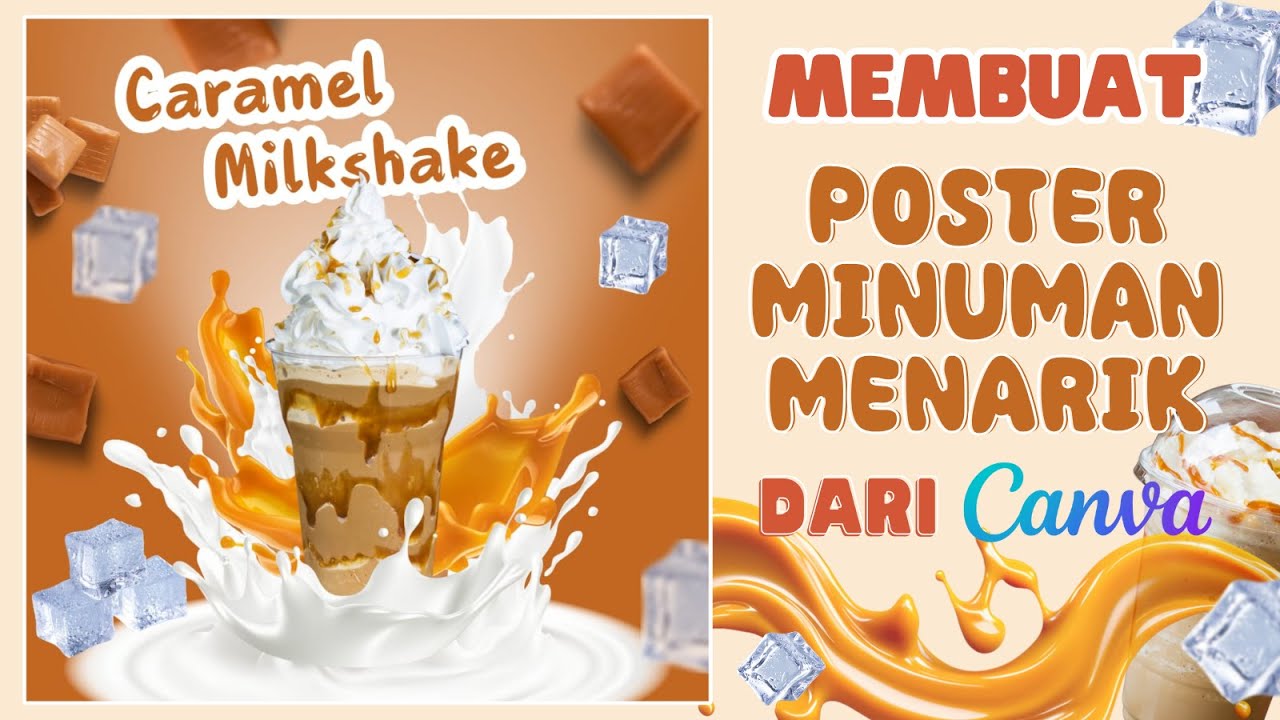 Cara Membuat Poster Minuman di Canva - YouTube