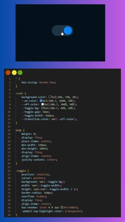Toggle Using HTML and CSS #shorts - YouTube