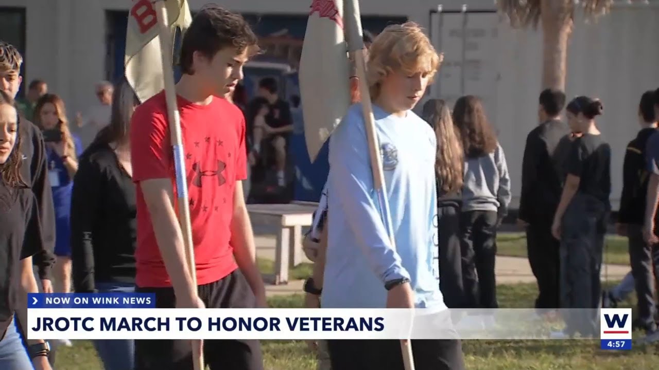 JROTC cadets prepare for Cape Coral Veterans Day Parade - YouTube