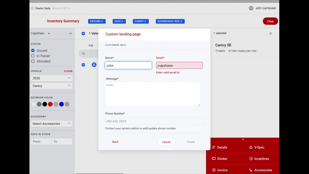 Dealer Daily V-Spec Features - YouTube