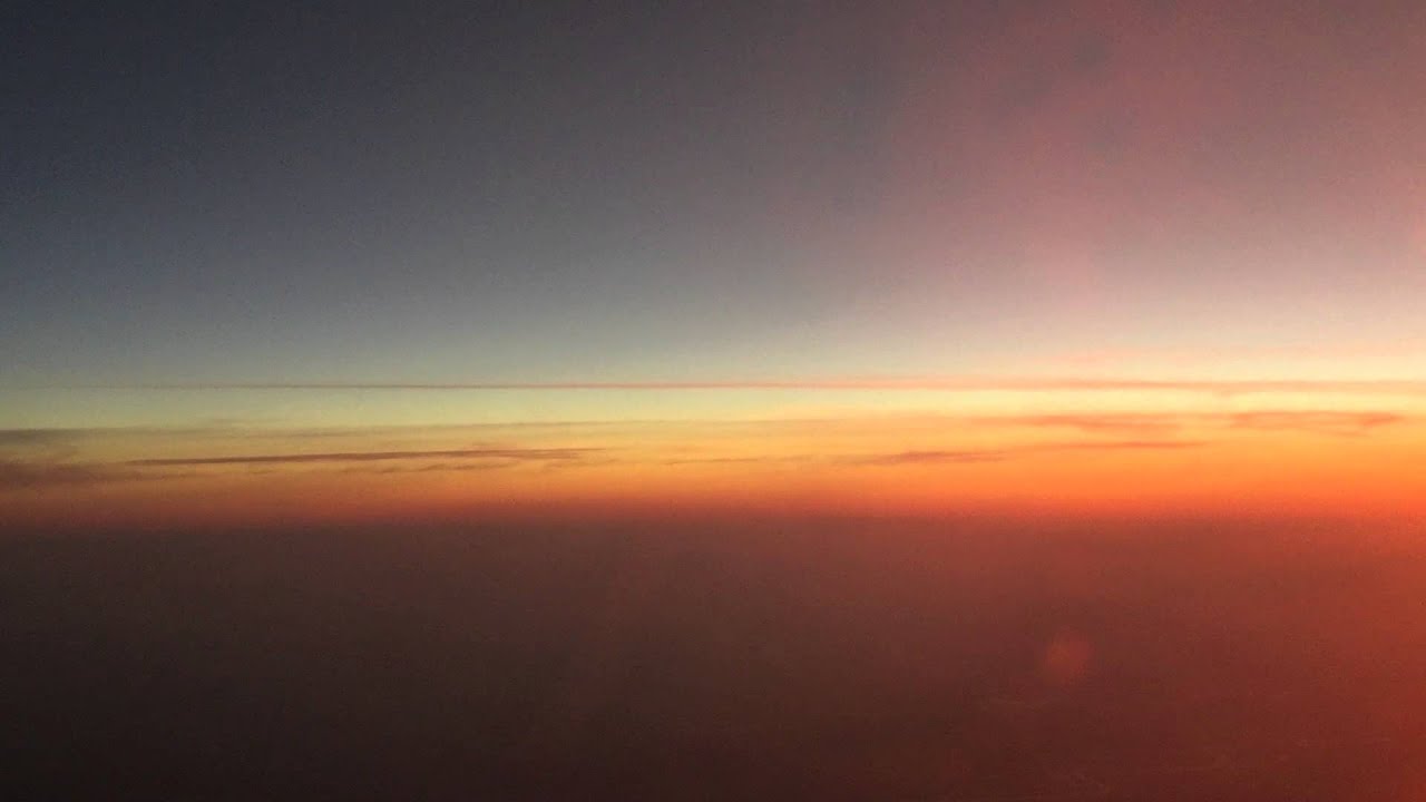 Sky from bird's eye view - airplane view - sunset - YouTube