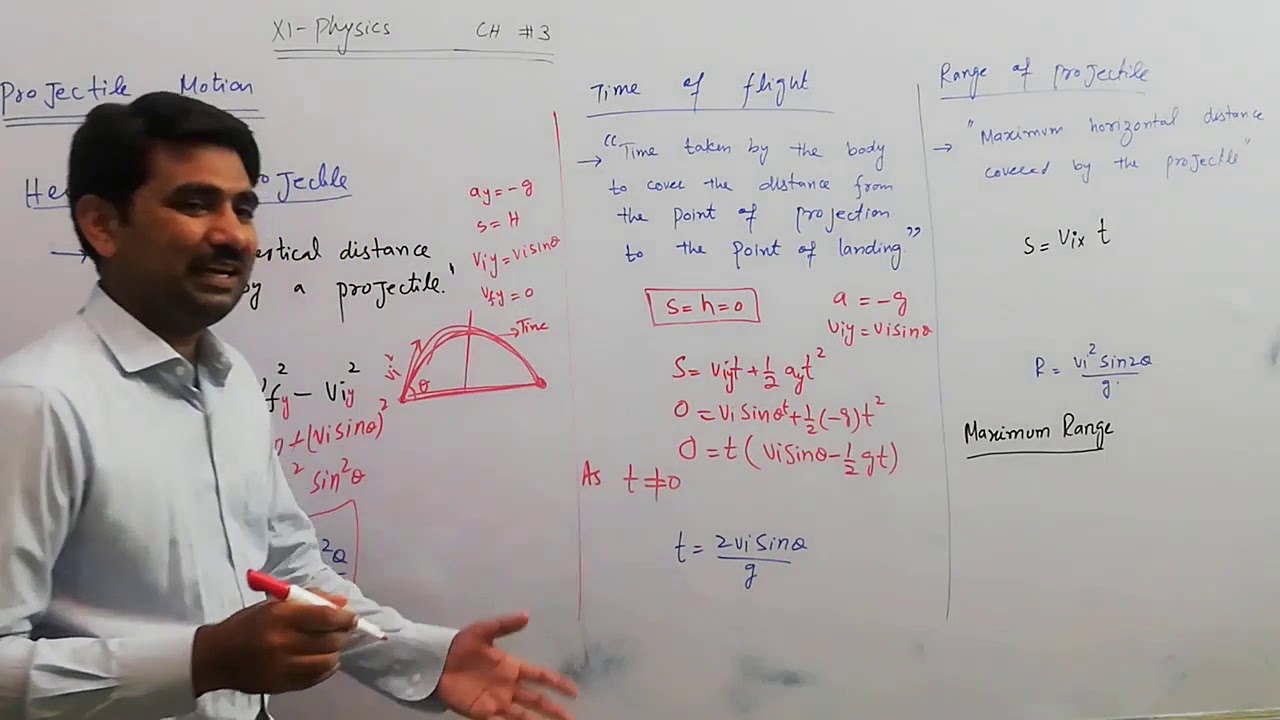 Projectile Motion 2 || FSc Physics Chapter 3 || Physics Lectures by ...
