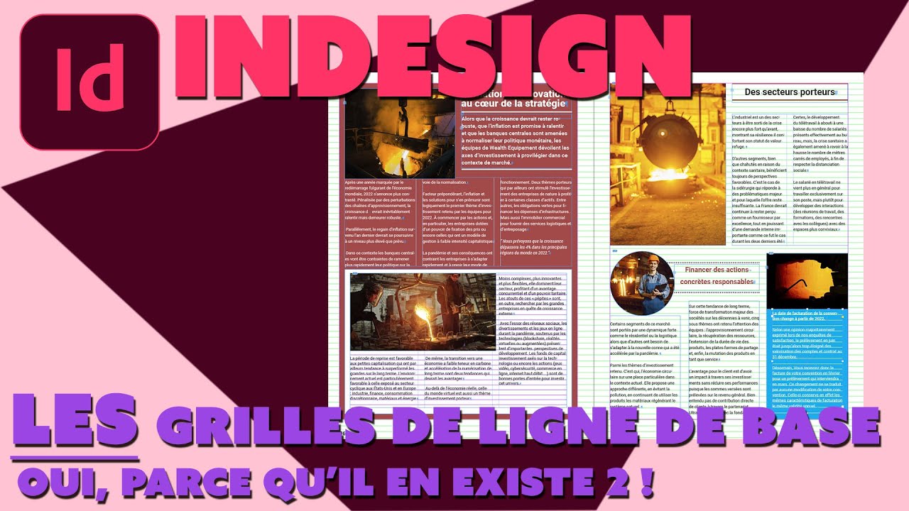 Indesign - Astuces - Les 2 grilles de ligne de base - YouTube