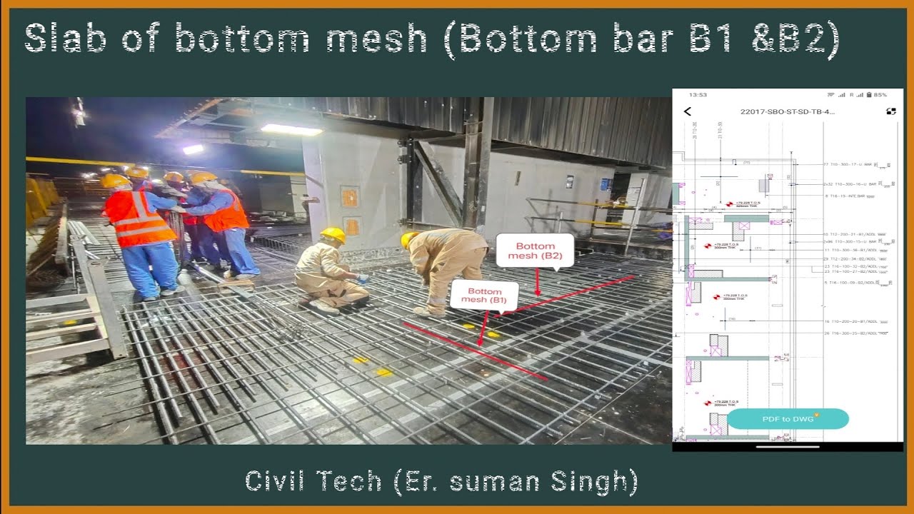 Slab of Bottom mesh & Top mesh bar direction A/c to Drawing ...
