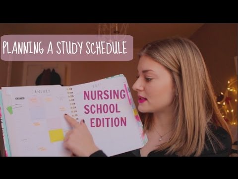 HOW I PLAN MY STUDY SCHEDULE - NURSING SCHOOL - YouTube