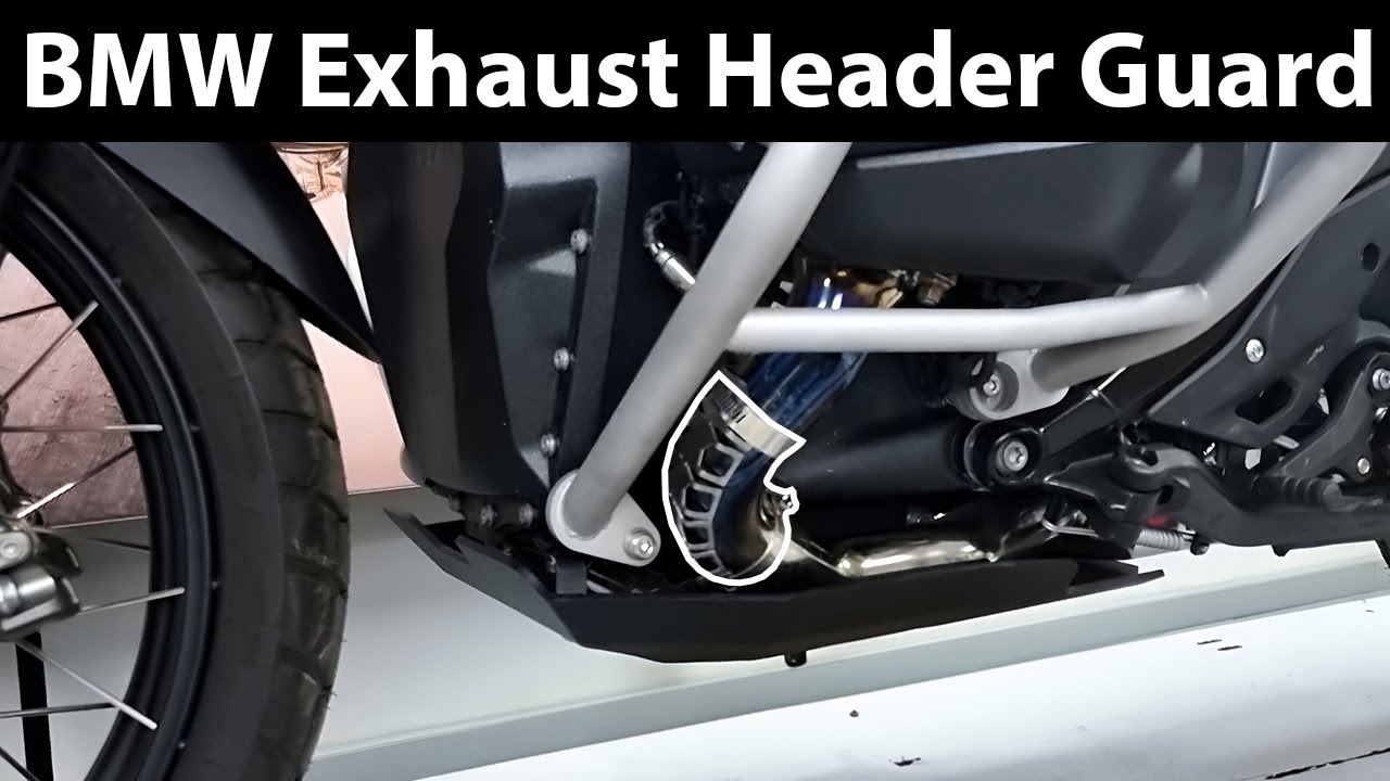 BMW 1300GS Exhaust Header Guards Fitment - YouTube