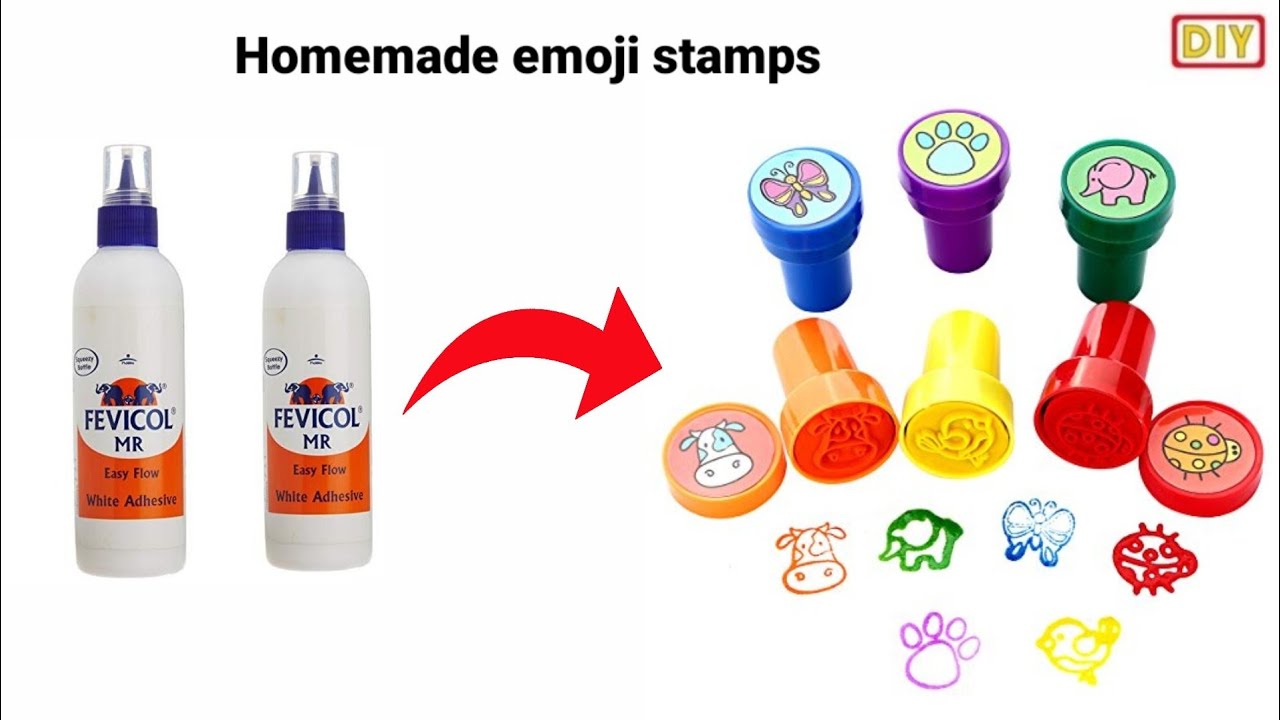 How to make Emoji stamp at home/homemade stamp /diy emoji stamp/Stump ...
