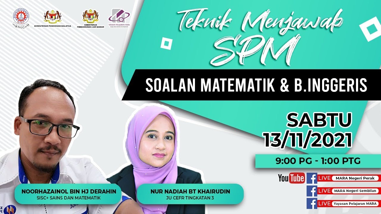 SEMINAR TEKNIK JAWAB SOALAN SPM MATEMATIK - YouTube