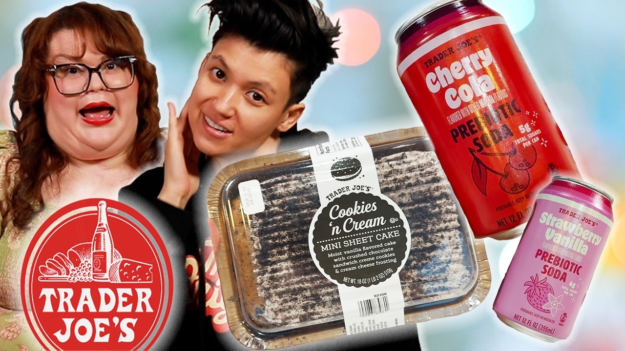 Kristin & Jen Try EVERY NEW TRADER JOE'S FOOD FOR FEBRUARY | Kitchen ...