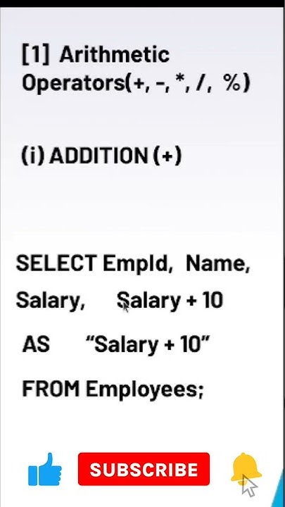 MySQL Operators | 🔥viral🔥| Addition Operator #viral #addition #mysql #mysqloperators # ...
