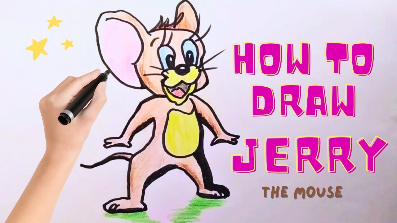 How to Draw Jerry from Tom and Jerry | Easy Step-by-Step for Kids ...