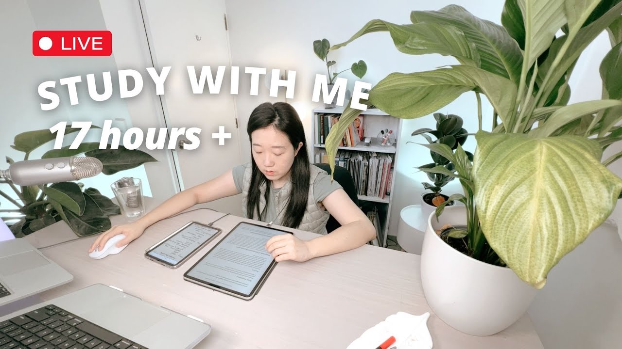 🌱Study With Me Liveㅣ2am - 8pmㅣ17 Hours +ㅣ15 hours Actual Studyㅣ90/10ㅣ10 ...