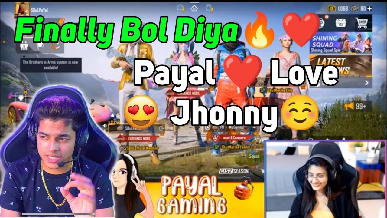 🔥♥️Payal♥️Love Jonathan Gaming | Payal Love Story | @PayalGaming ...