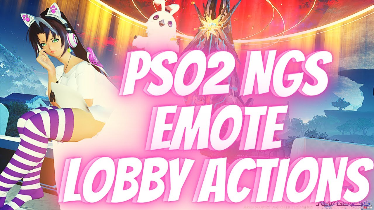 PSO2 NGS 827: Star Seat Emote Lobby Action 827: 「星に座る」 - YouTube