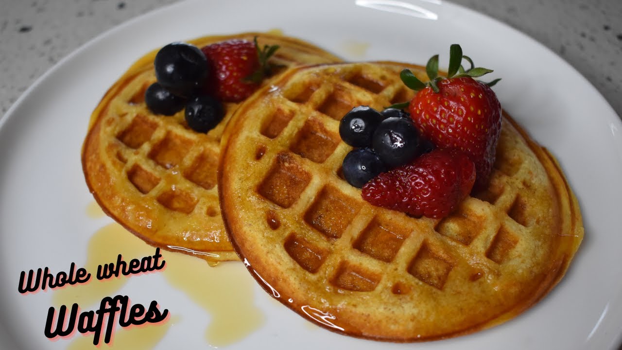 Easy whole wheat waffles - YouTube