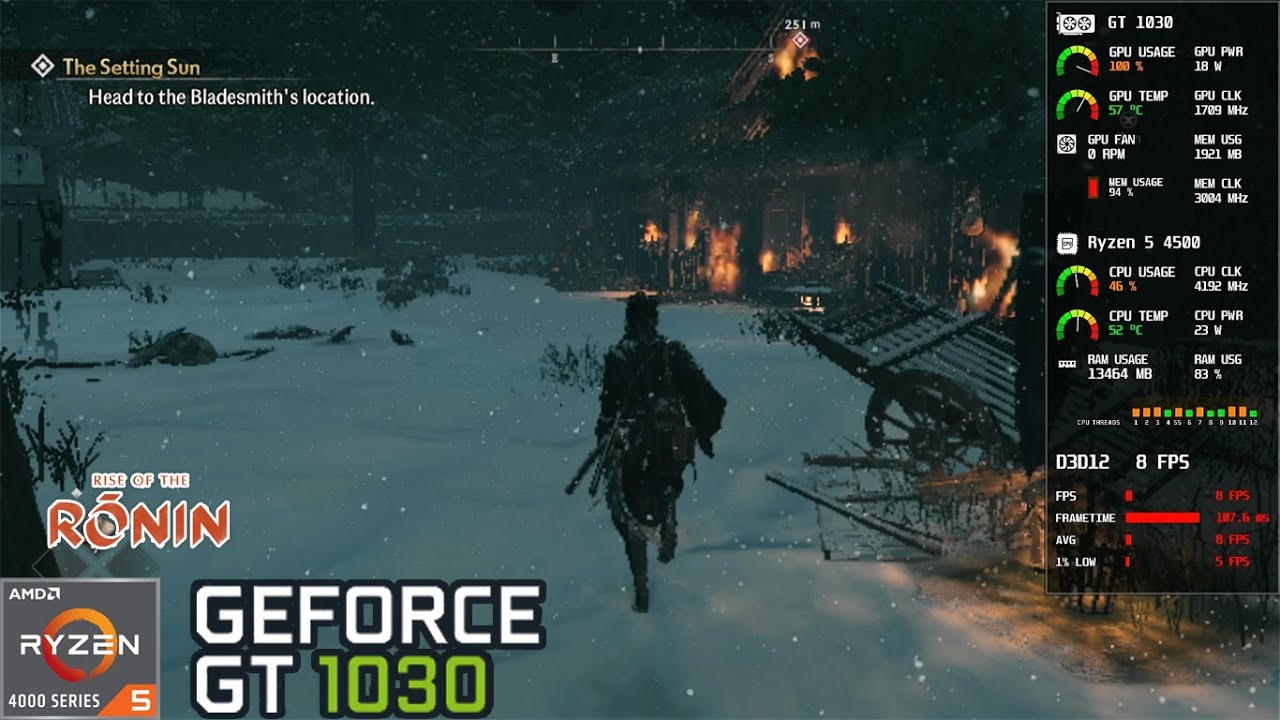 Rise of the Ronin | GT 1030 2GB - YouTube