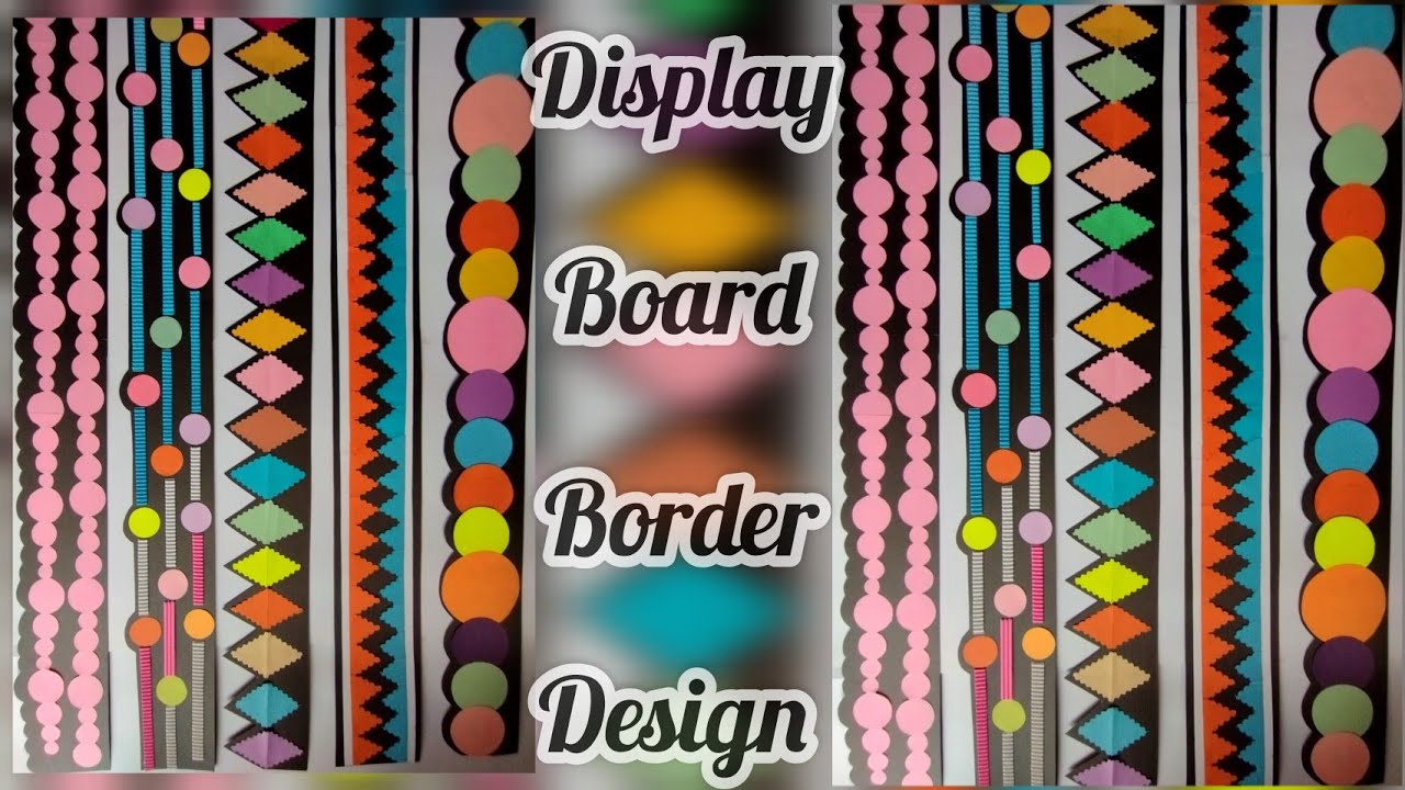 Display Board Border Design | Bulletin Board Borders Ep 54 @maheesdecor ...