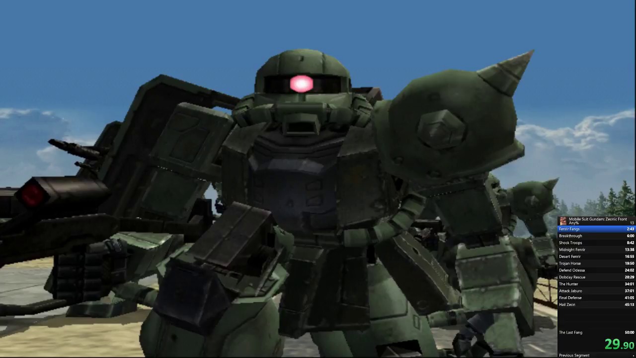 Mobile Suit Gundam : Zeonic Front Speedrun (42:03.72) ROUND 1 ANY ...