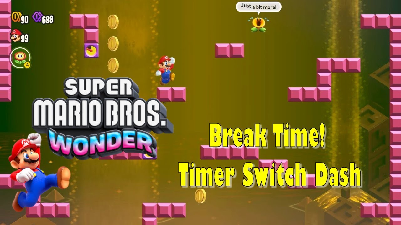 Break Time! Timer Switch Dash (Super Mario Bros Wonder) - YouTube