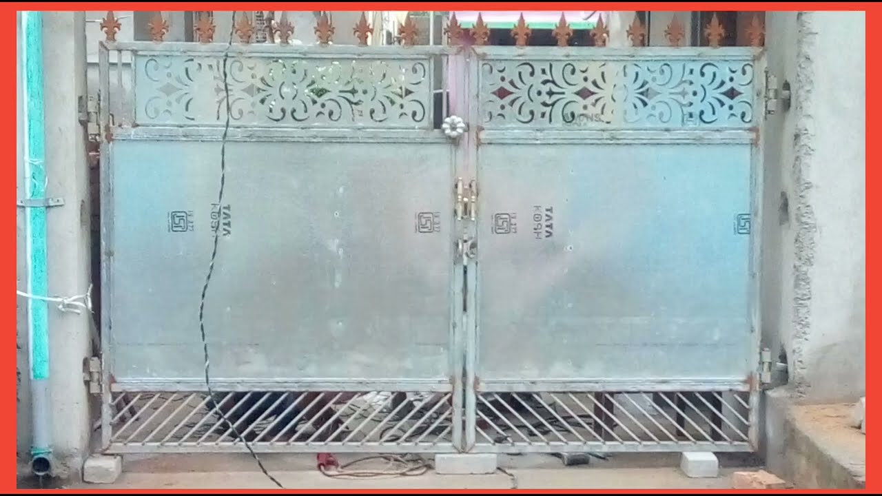 New Design front gate #gi Square pipe gate #gi Lazer cutting Design #gi ...
