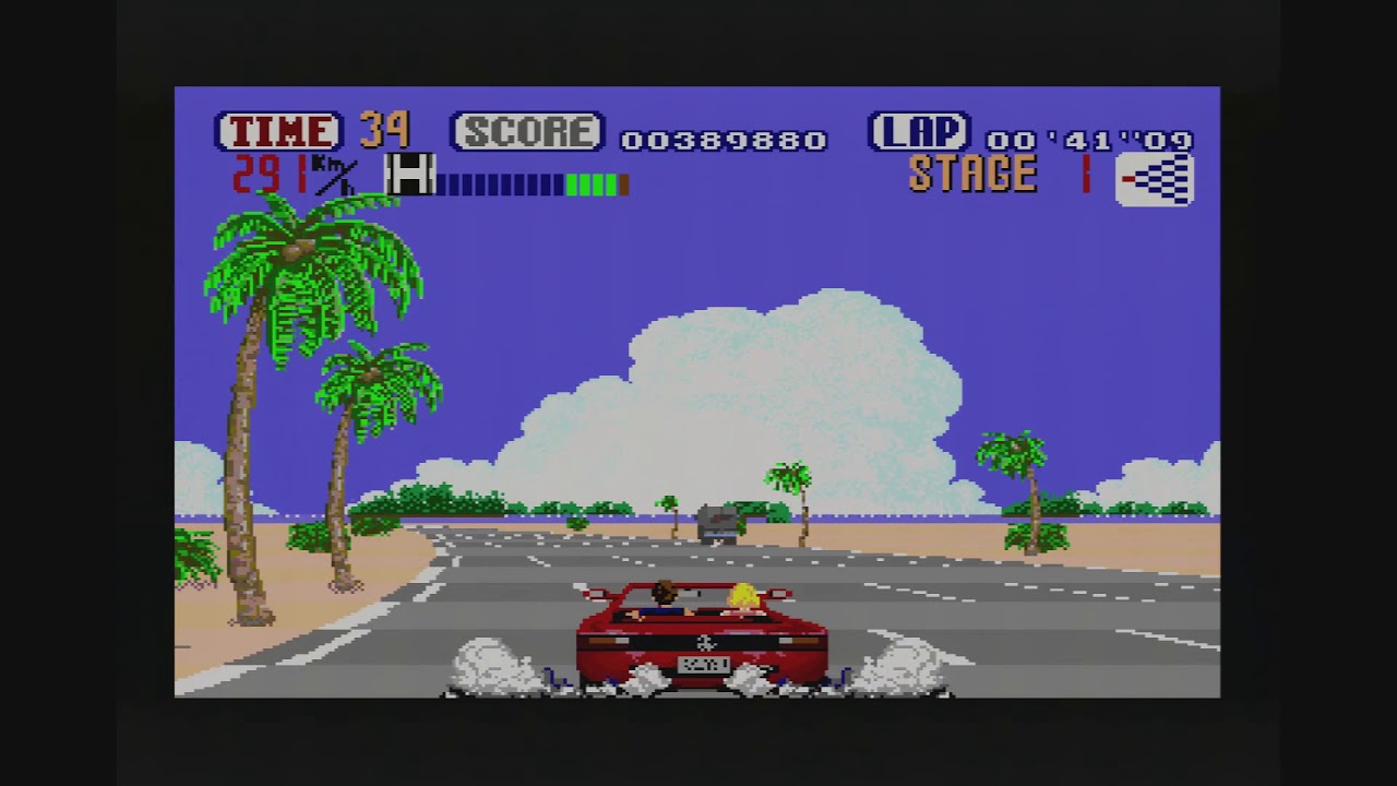 Out run Sega Genesis / Megadrive RGB Framemeister gameplay - YouTube