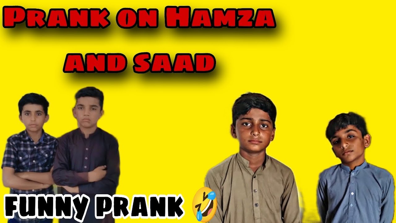 Prank on Hamza and saad,😂 | funny prank - YouTube