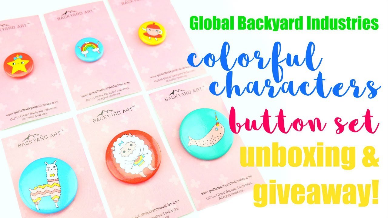 Colorful Characters Button Set: Unboxing & Giveaway! - YouTube