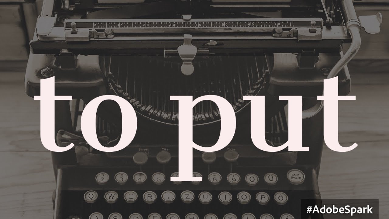 How to conjugate "to put" in the present simple, the past simple and ...