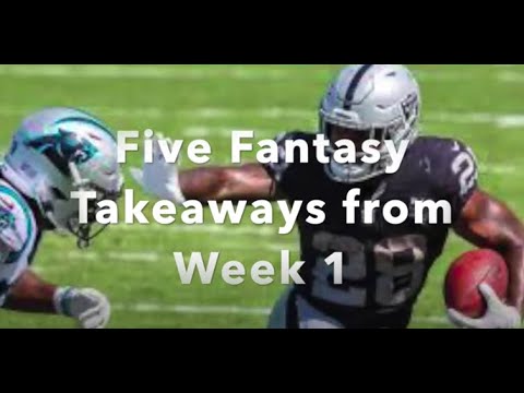 Five Fantasy Takeaways from Week 1