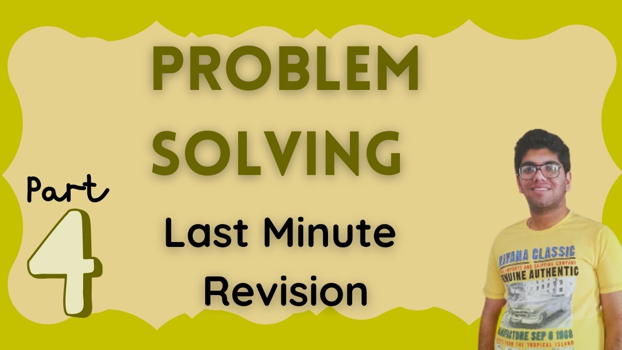 Last Minute Revision-Part 4-Practice Sets for JEE (Main and Advanced ...
