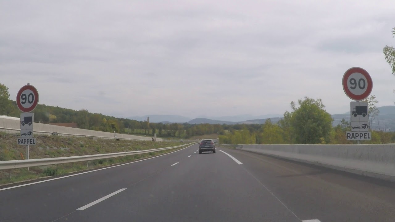 France by Autoroute - A40 - Bellegarde - J11 westbound - tunnel - YouTube