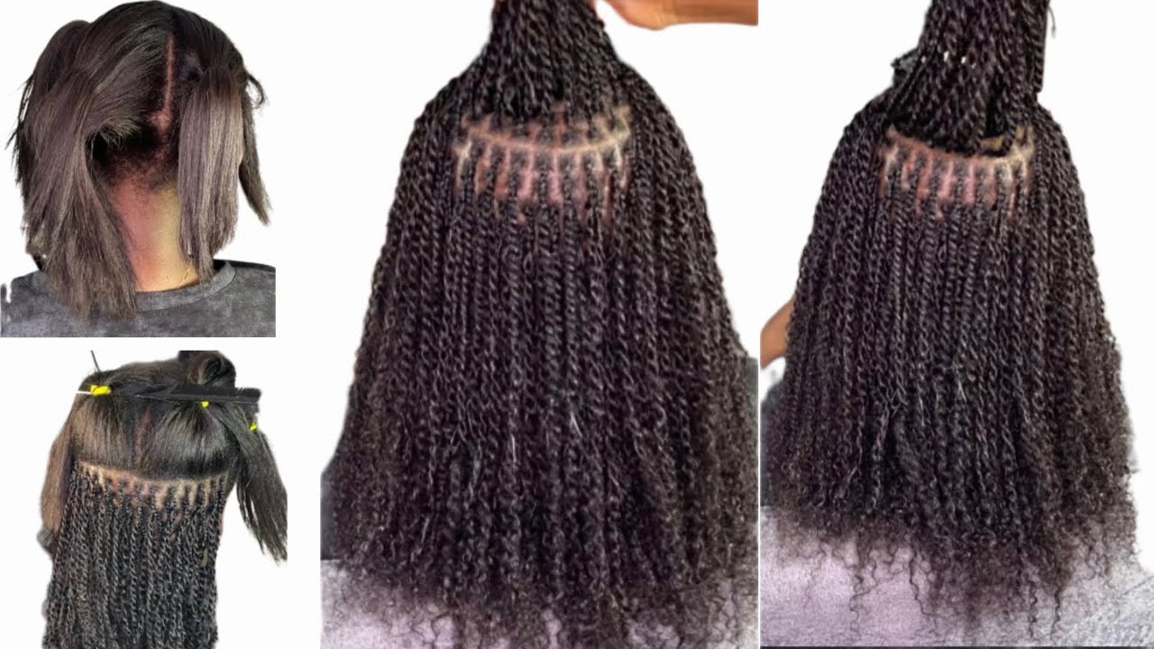 How to micro twist on permed hair using afro bulk human hair # ...