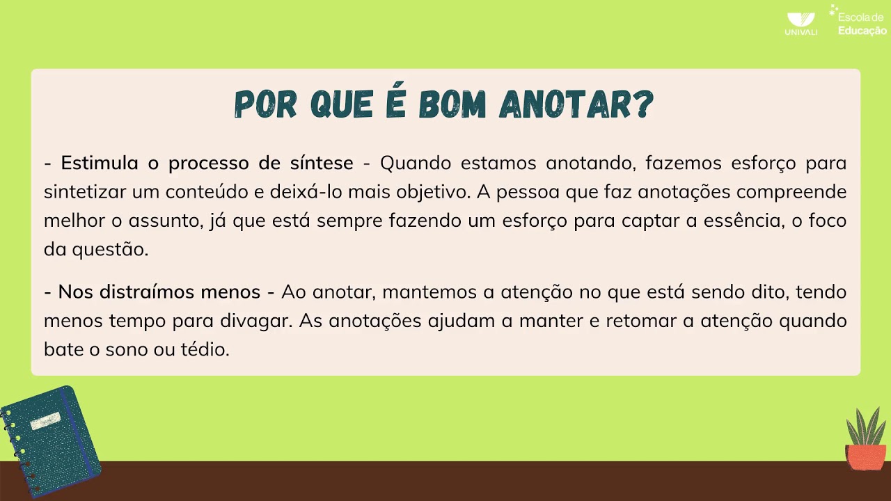 Video 9 - Tomada de Notas - Carolina - YouTube