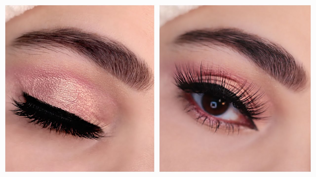 Super quick & easy eye makeup using one highlighter or eyeshadow ...