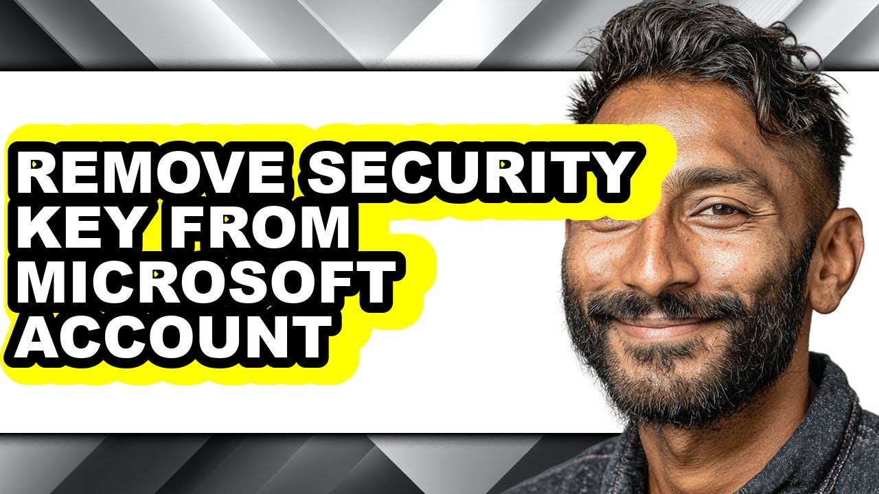 How to Remove Security Key from Microsoft Account - Step by Step - YouTube