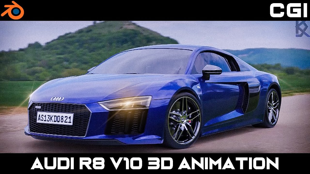 Audi R8 V10 3D Animation - Blender 2.92 - YouTube
