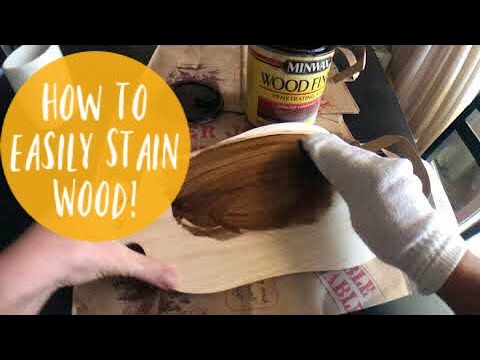 HOW TO STAIN WOOD FOR CRAFTS | STAINING 101 - SUPER QUICK & EASY! - YouTube
