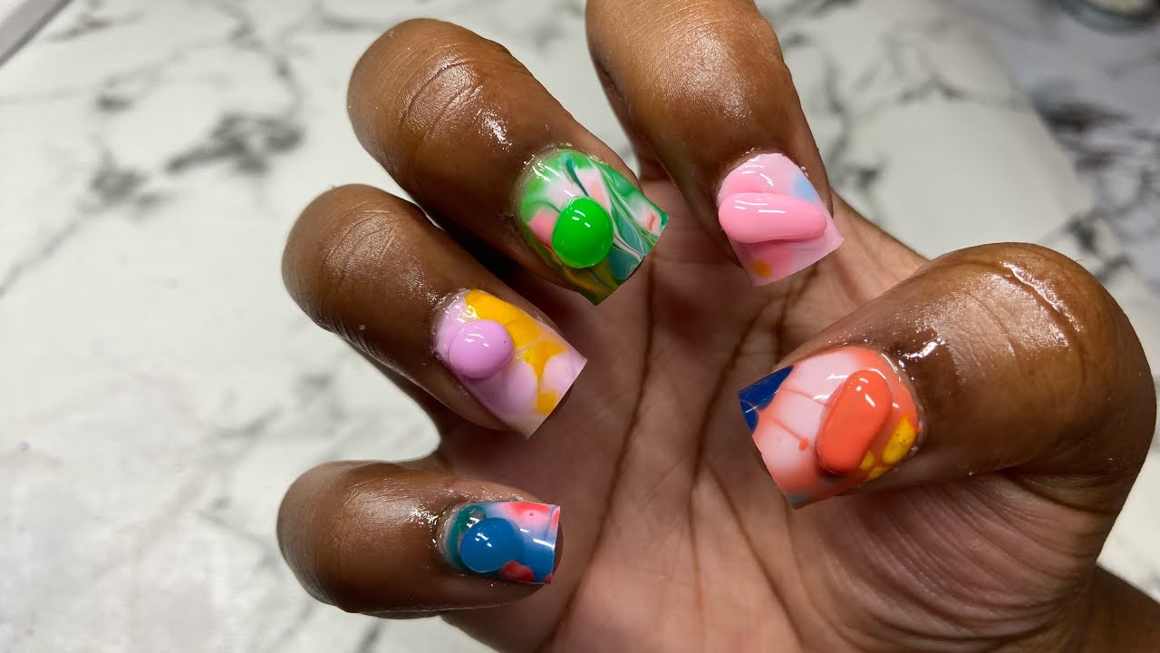 Watch Me Work: Colorful Summer GelX Dupe Nails| Final Summer Nail ...