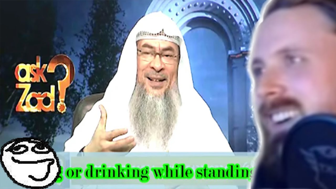 Forsen Reacts - Eating or drinking while standing up - Assim al hakeem ...
