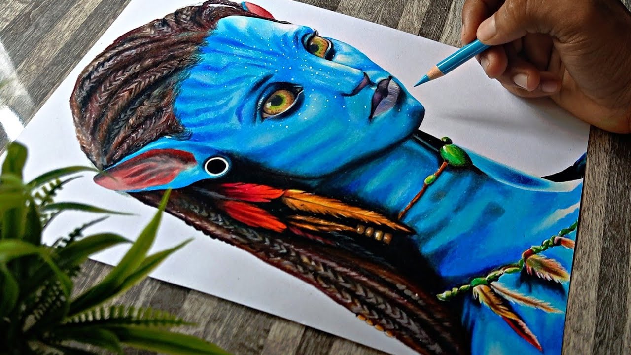 Drawing Avatar : the way of water | realistic drawing with colour ...