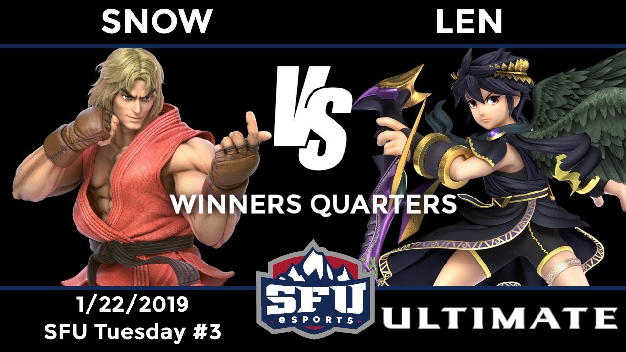 SFU Ultimate #3: WR4 - Snow (Ken) vs Len (Dark Pit) - YouTube