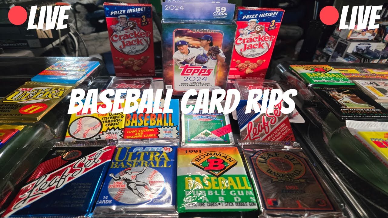 LIVE: Baseball Card Rips - Junk Wax Packs & can we activate a 2024 ...